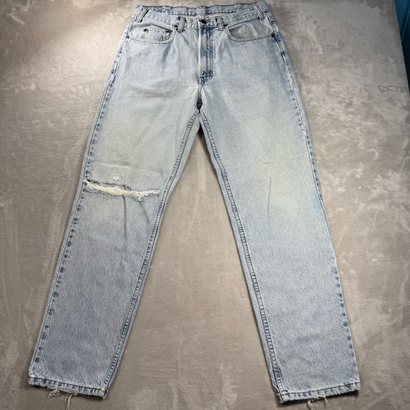 GAP | Jeans | Vintage Gap Denim Easy Fit Distressed Jeans Tapered Blue ...